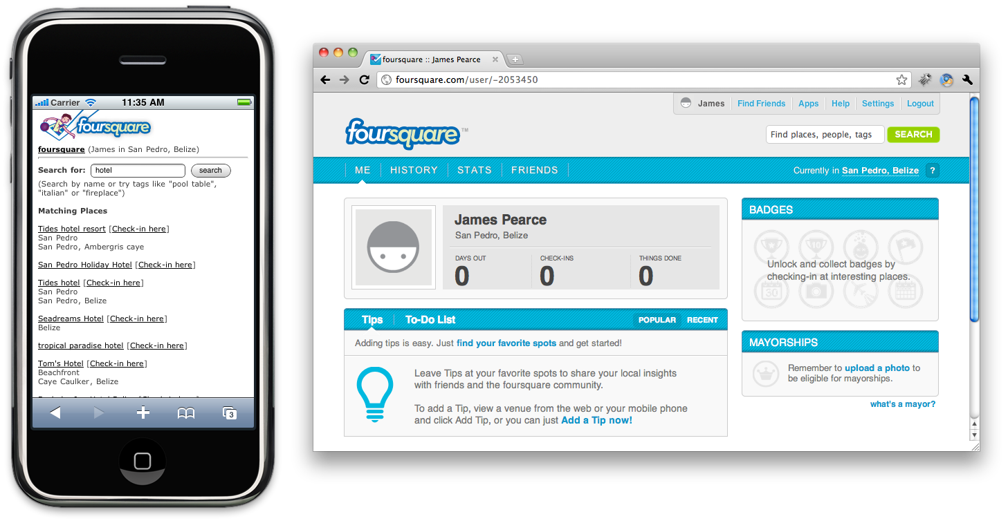 Not a mobile web, merely a 320px-wide one